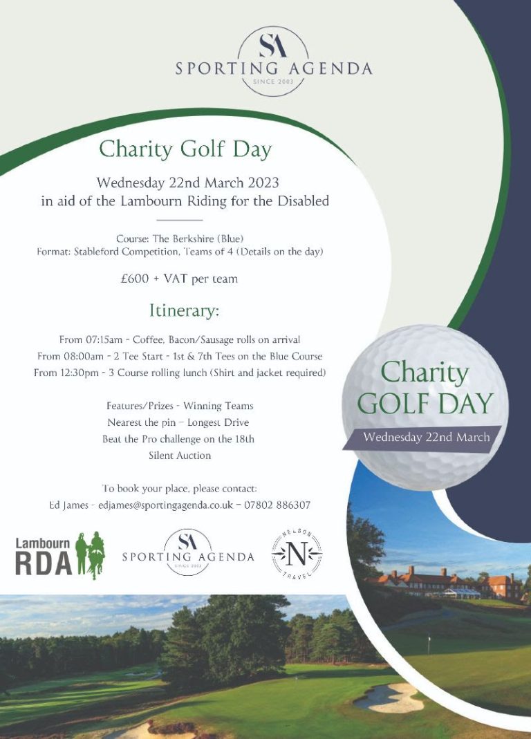 Lambourn Riding for the Disabled (RDA) - Charity Golf Day - 4legsradio